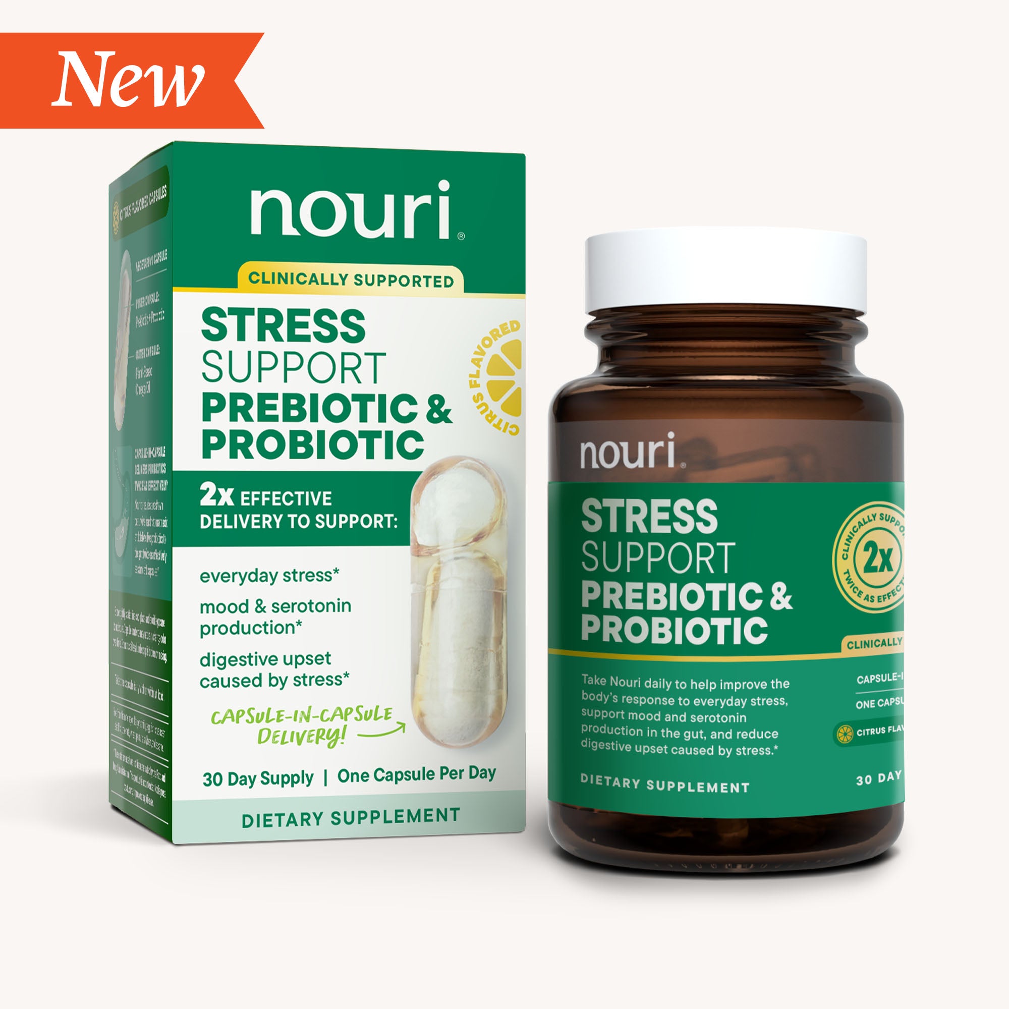Nouri Stress Support Daily Probiotic | Nouri